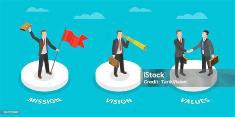 미션 비전 및 값의 3d Isometric 플랫 벡터 개념 적 그림 감시에 대한 스톡 벡터 아트 및 기타 이미지 감시 정직