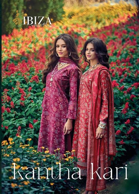 Ibiza Kantha Kari Designer Pure Viscose Muslin Traditional Wear Salwar Suit Collection Wholesale