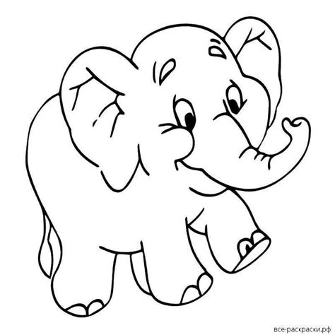 Разукрашки Слоник Для Детей 3 4 Лет 70 фото