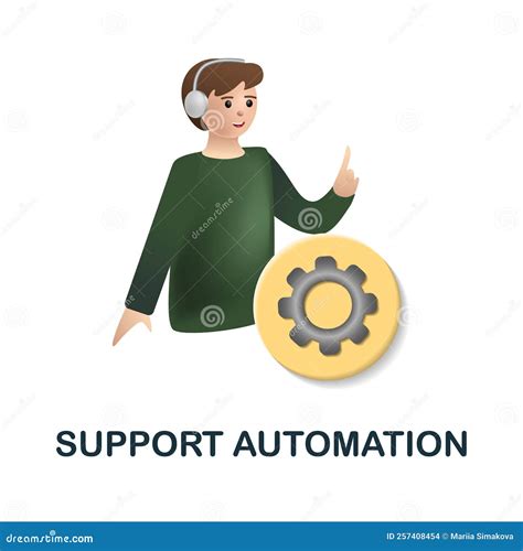 支持自动化图标客户关系收集的3d插图 创意支持自动化3d图标 库存例证 插画 包括有 齿轮 质量 257408454