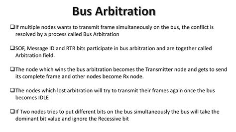 Can Protocol Bus Arbitration Introduction Ppt