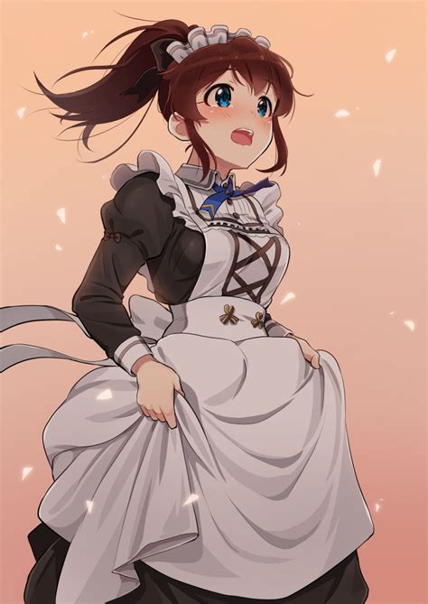 Safebooru 1girl O Apron Bangs Black Bow Black Dress Blue Eyes Blue