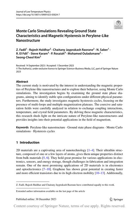 Monte Carlo Simulations Revealing Ground State Characteristics And Magnetic Hysteresis In