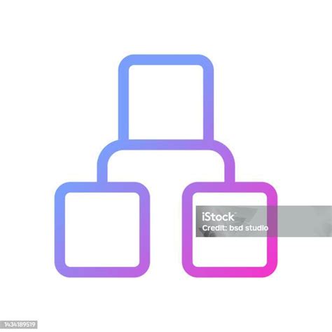 Infographic Blocks Pixel Perfect Gradient Linear Ui Icon Stock