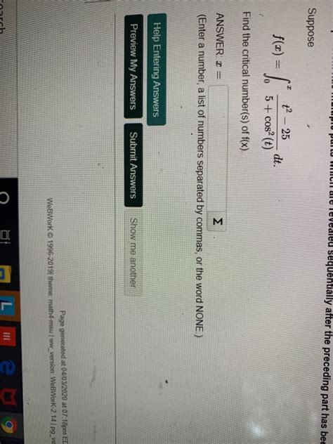 Solved Hw26 4 3 Fundamental Theorem Problem 1 Problem Value Chegg Com