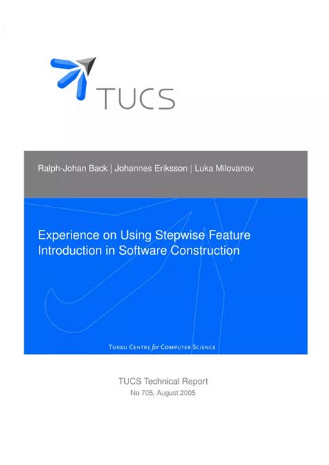 pdf experience on using stepwise feature introduction in software