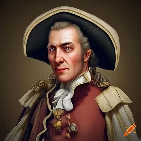 Portrait Of A Handsome 1700s Mercenary In A Tricorn Hat On Craiyon