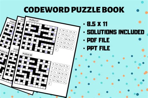 Codeword Puzzle Books For Adults V Graphic By TelemlyCreations Creative Fabrica