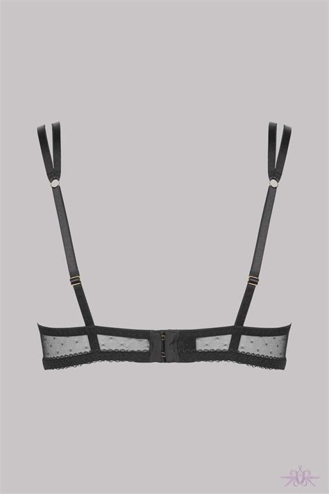 Maison Close Inspiration Divine Black Lace Quarter Cup Bra At Mayfair