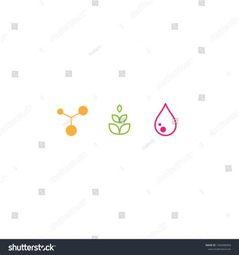 Protein Carbohydrates Fat Simple Icons Molecule Stock Vector Royalty Free 1560488969