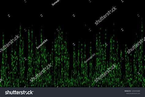 Vector Streaming Binary Code Background Hacker เวกเตอร์สต็อก ปลอดค่า