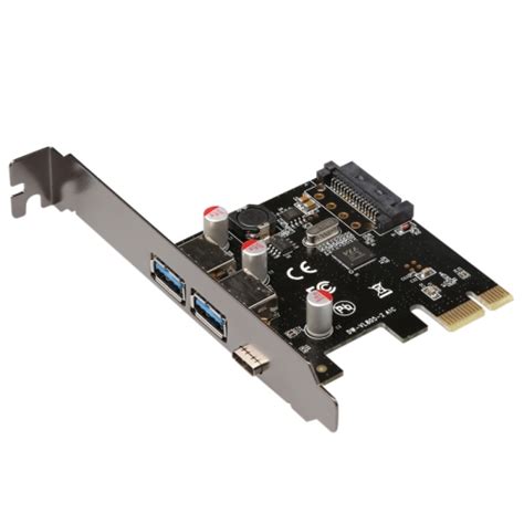 USB 3 1 Type C PCIe To Type C And Type A 3 0 Expansion Card USB PCI Express Riser Card
