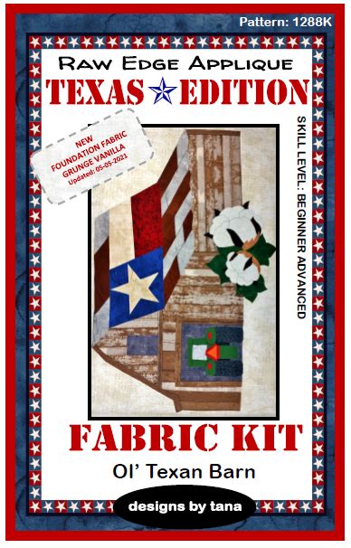 1288k Texas Edition ~ Ol Texan Barn Fabric Kit