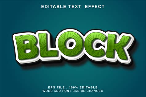 Text Effect Editable Block Graphic By Riotama85 Creative Fabrica