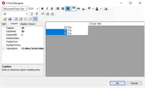 Using The C List Designer Componentone List For Winforms