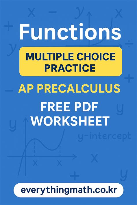 Ap Precalculus Functions Free Multiple Choice Pdf Worksheet