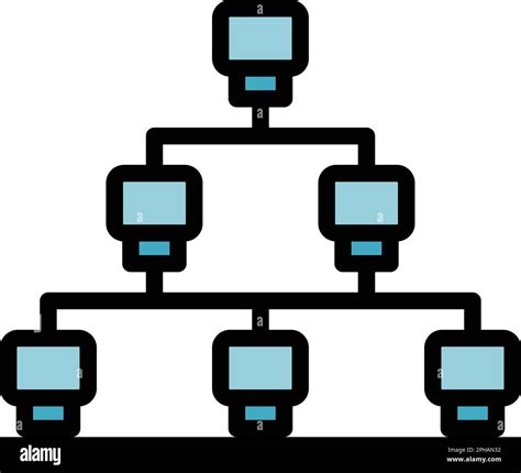 Big Data Structure Icon Outline Big Data Structure Vector Icon For Web Design Isolated On White