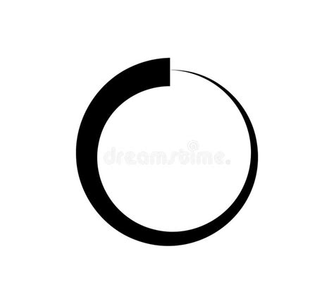 Circle Countdown Icon Time Clock Symbol Timer Measure Line Design Element Hour And Minute