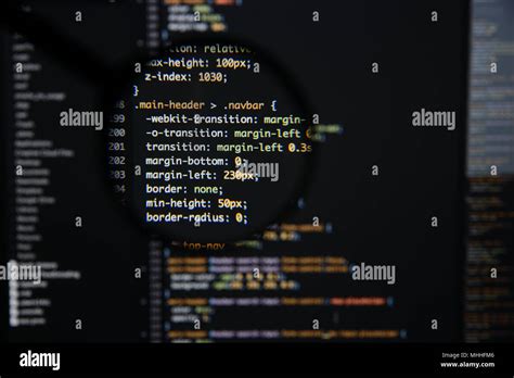 Real Css Code Developing Screen Programing Workflow Abstract Algorithm Concept Lines Of Css