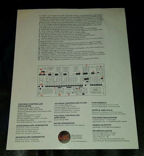 MATRIXSYNTH Arp Synthesizer Catalog