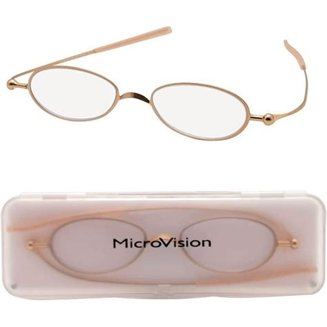 Microvision Optical Flat Fold Ion Reading Glasses With Patented Rolling