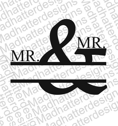 Wedding Split Monogram Mr And Mr Same Sex Couple Wedding Monogram