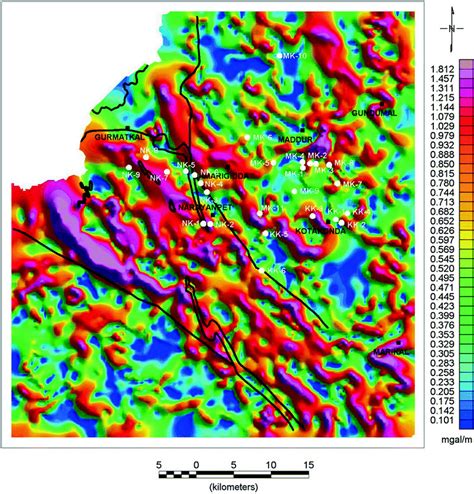 Total Horizontal Derivative Map From Gravity Data Overlaid With Download Scientific Diagram