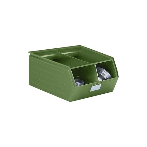 Open Fronted Storage Bin Made Of Sheet Steel LxWxH 700 X 450 X 300 Mm With Support Rod