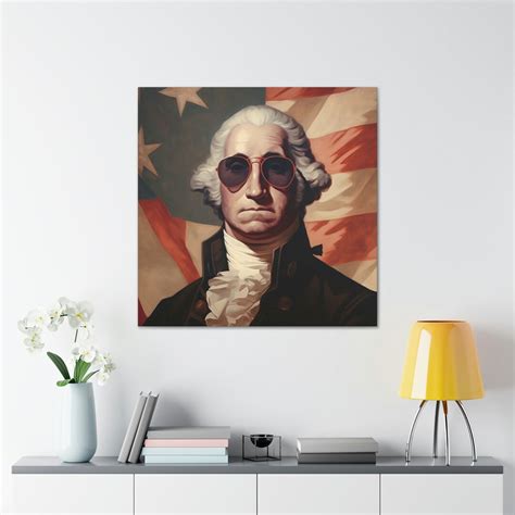 George Washington Wearing Sunglasses Wall Art George Washington Art Washington Print Washington