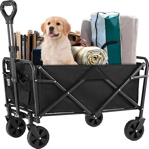 Yssoa Rolling Collapsible Garden Cart Camping Wagon With