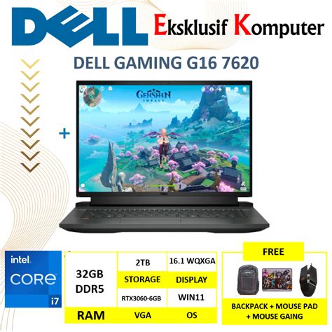 Jual Laptop Dell Gaming G Intel I H Gb Tb Ssd Rtx Gb Wqxga Hz