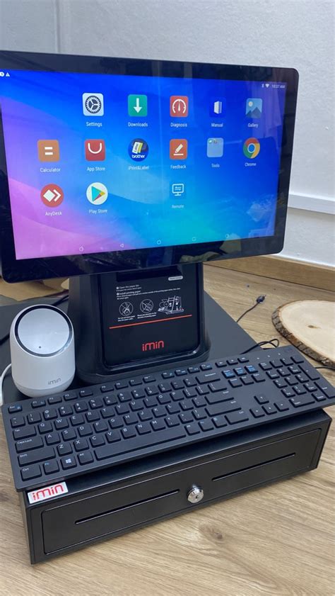Point Of Sale System Pos Touchscreen With In Built Printer Cash Register And Barcode Scanner