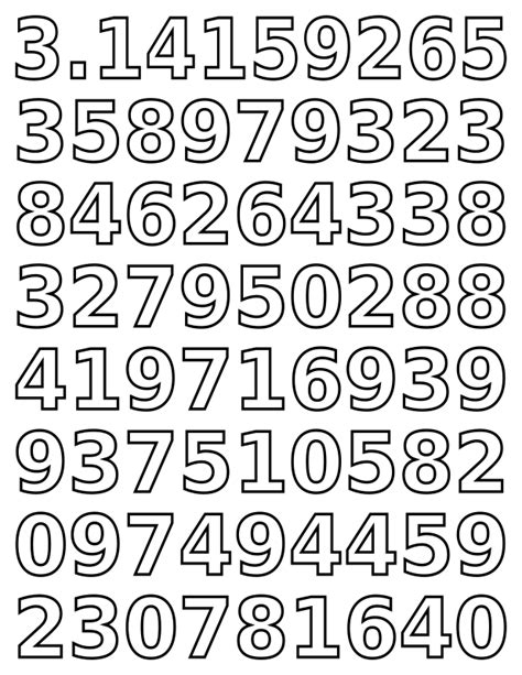 Coloring Page Pi Day Digits Of Pi Openclipart