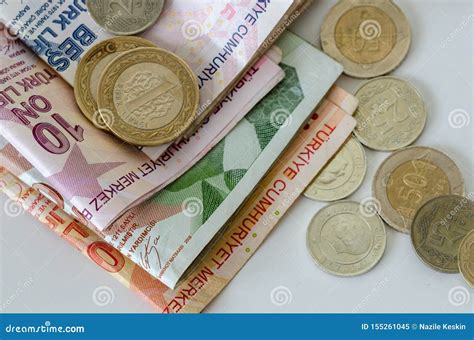 T Rkische Banknoten Und M Nzen Stockbild Bild Von Papier T Rke