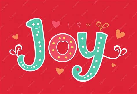 Playful Typography Design Of The Word Joy With Whimsical Fonts And