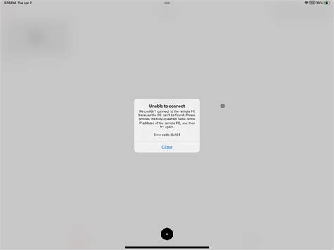 How To Fix Error Code 0x104 On Ipad For Windows Rd Client