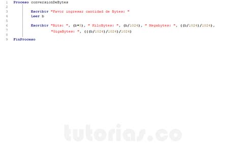 Operadores Pseint Conversion De Bytes