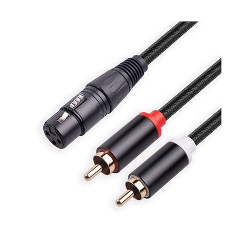 Rca Y Splitter Cable 3 Pin Xlr Female To Dual Rca Male Y Splitter Cable Mixer Amplifier Audio