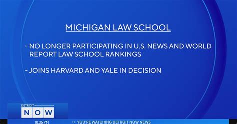 University Of Michigan Law School Says It Wont Participate In Us News