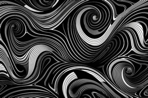 Premium Photo Monochromatic Abstract Background With Flowing Lines