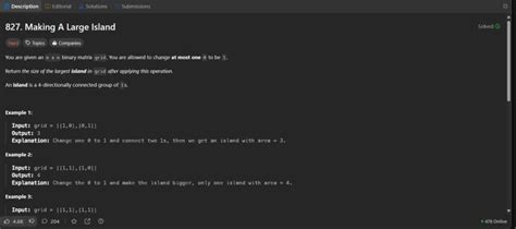 leetcode problem 827 making a large island problem… harsh gupta