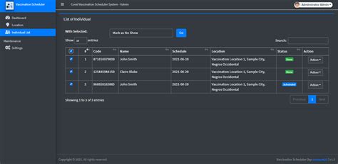 Online Covid Vaccination Scheduler System In PHP Free Source Code SourceCodester