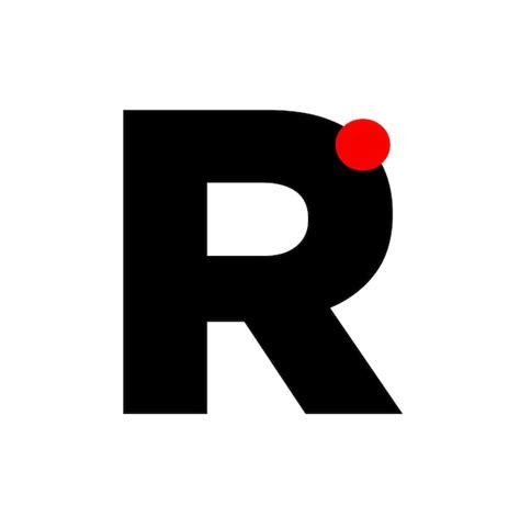 Premium Vector A Red Dot Is On The Letter R