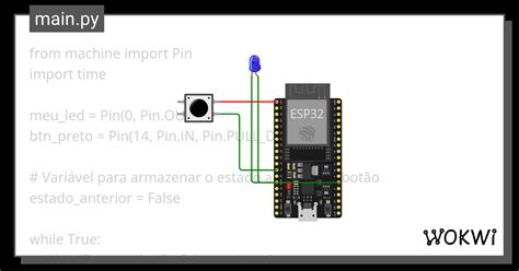 Teste Led E Button Wokwi Esp32 Stm32 Arduino Simulator