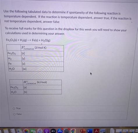 solved use the following tabulated data to determine if