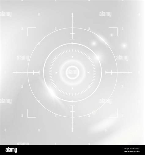 Retinal Biometric Scan Vector Cyber Security Technology In White Tone Stock Vector Image And Art