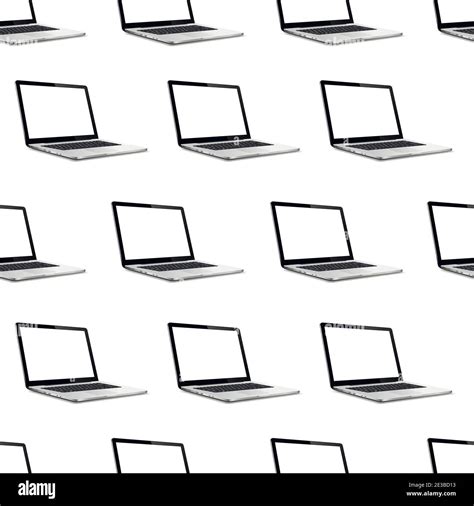 Vector Seamless Pattern With Laptop Stock Vector Image And Art Alamy