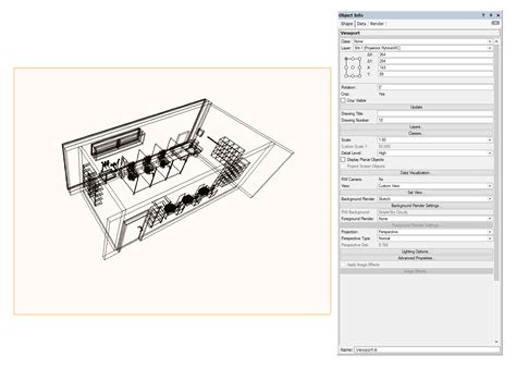 Clip Cube Section Viewport And Sketch Or Hidden Line Architecture
