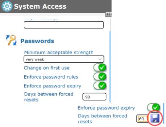 Change The Password Rules Actis