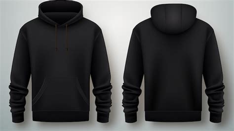 La Capucha Es Negra Y Tiene Una Capucha En Ella Vector Premium